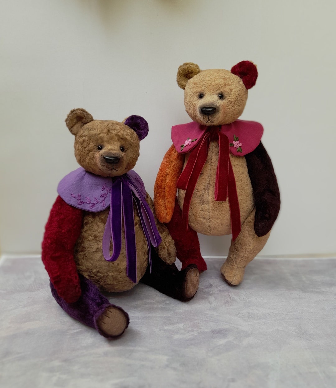 Patchwork Teddy Bears Collectible Teddy A Pair of Teddy - Etsy