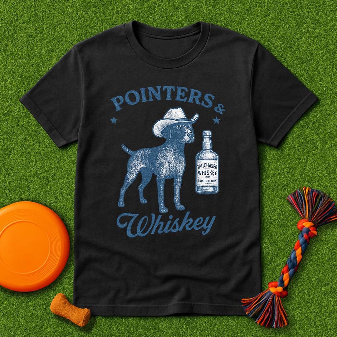 Pointers & Whiskey GSP Shirt, German Shorthaired Pointer T-shirt, Dog ...