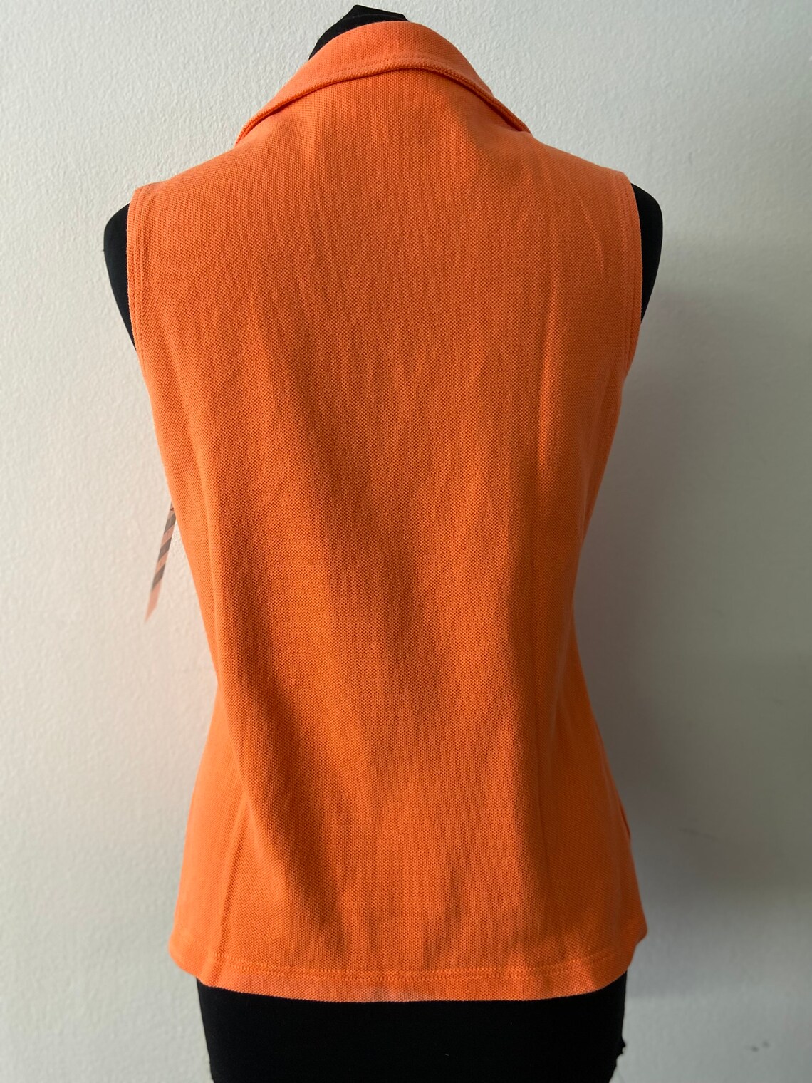 Orange Vintage Golf Shirt for Women | Cotton Top With Collar and Lace ...