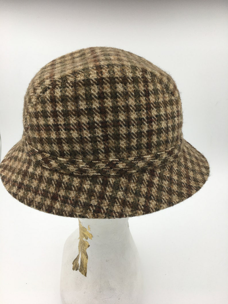 French Made Wool Bucket Hat | Vintage Country Style Walking Cap | Tweed ...