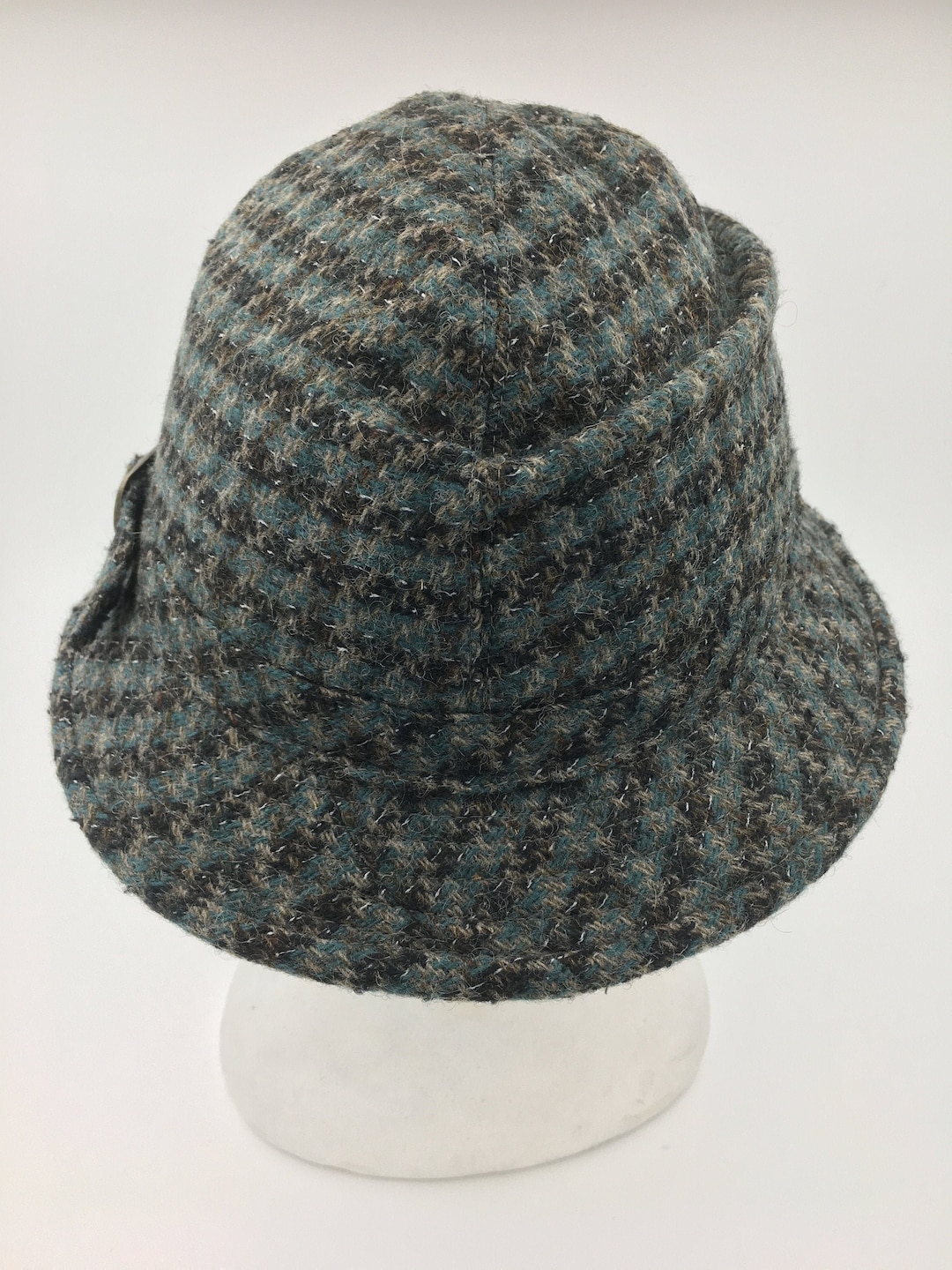 Men's Vintage Hat Plaid Bucket Hat Wool Bucket Hat Country Hat Hunting ...