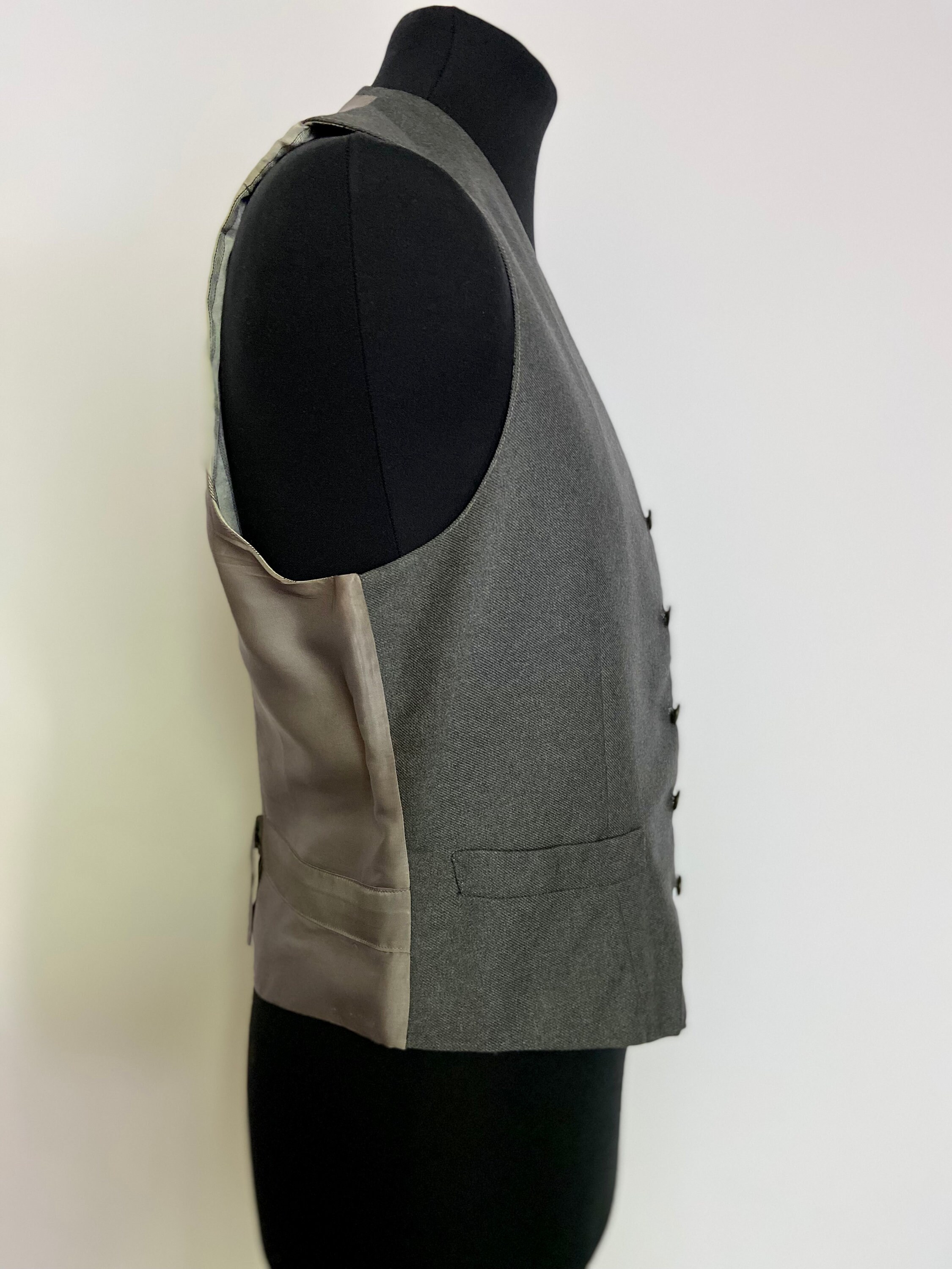 Men's 60s Vintage Vest Step up Your Style Game With Our Retro Gray Wool ...