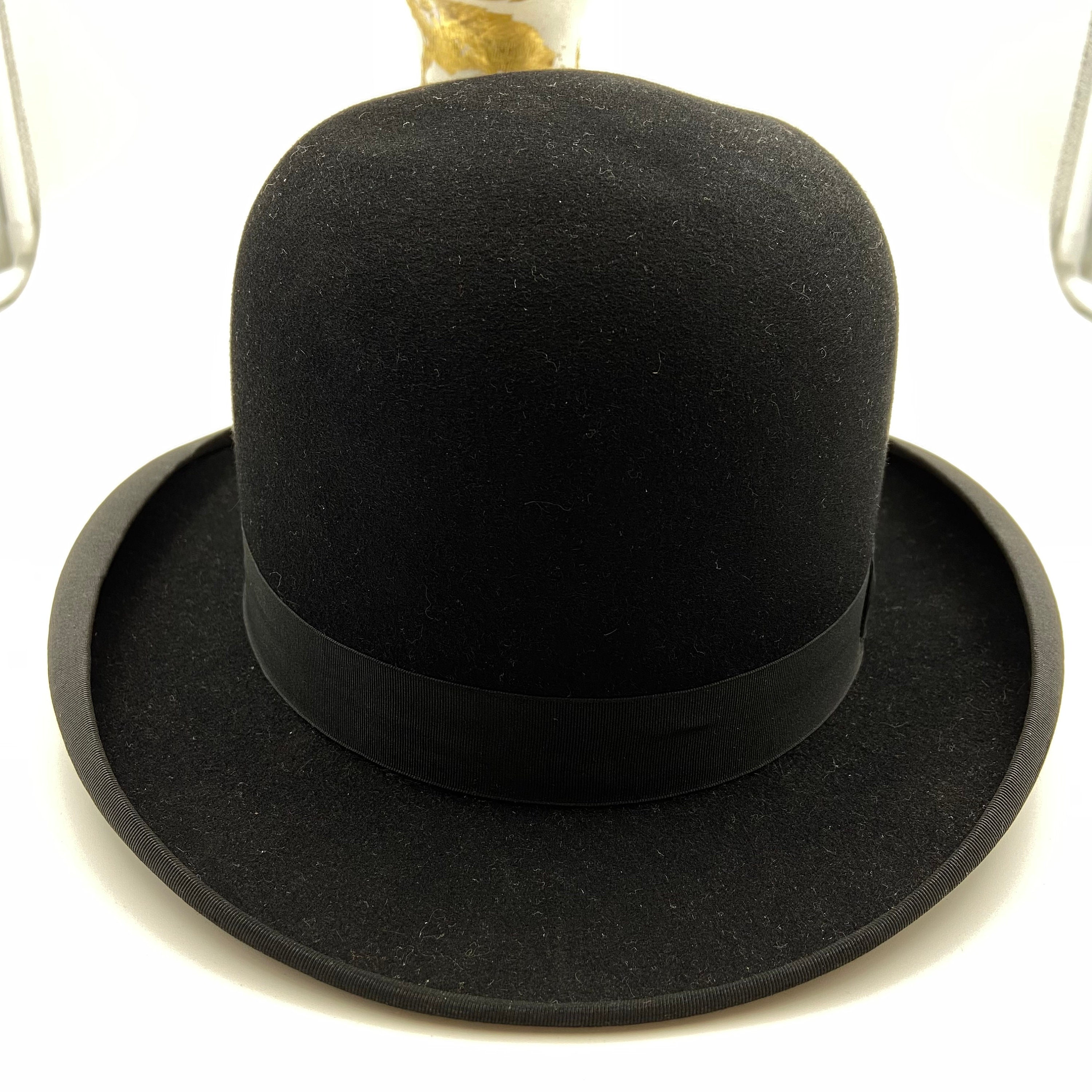 Channel Your Inner Vintage Style Classic Black Bowler Hat 1930s Fur ...