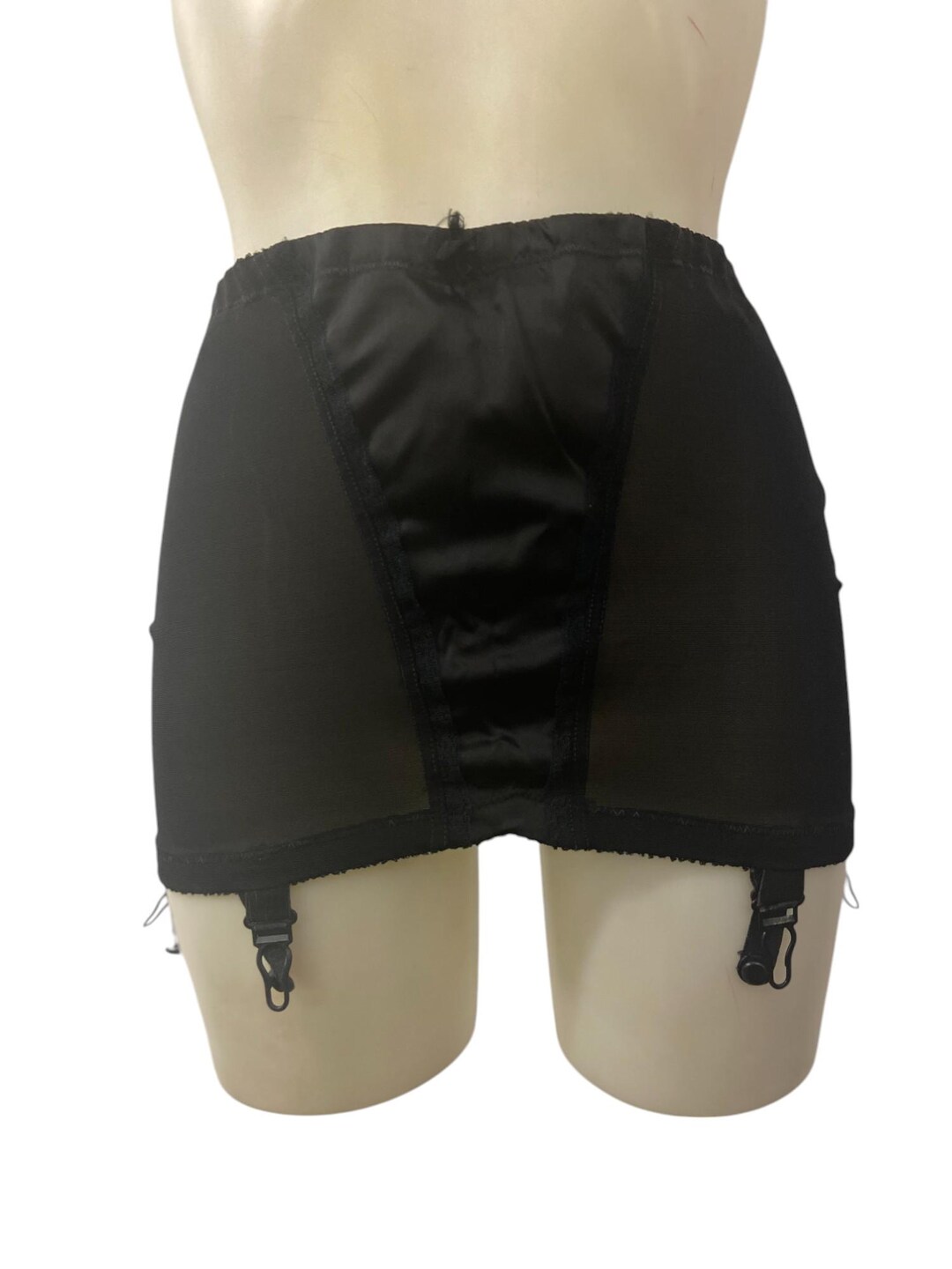 Classic Vintage Girdle With Garter, Open Bottom in Black, Pin up Look ...