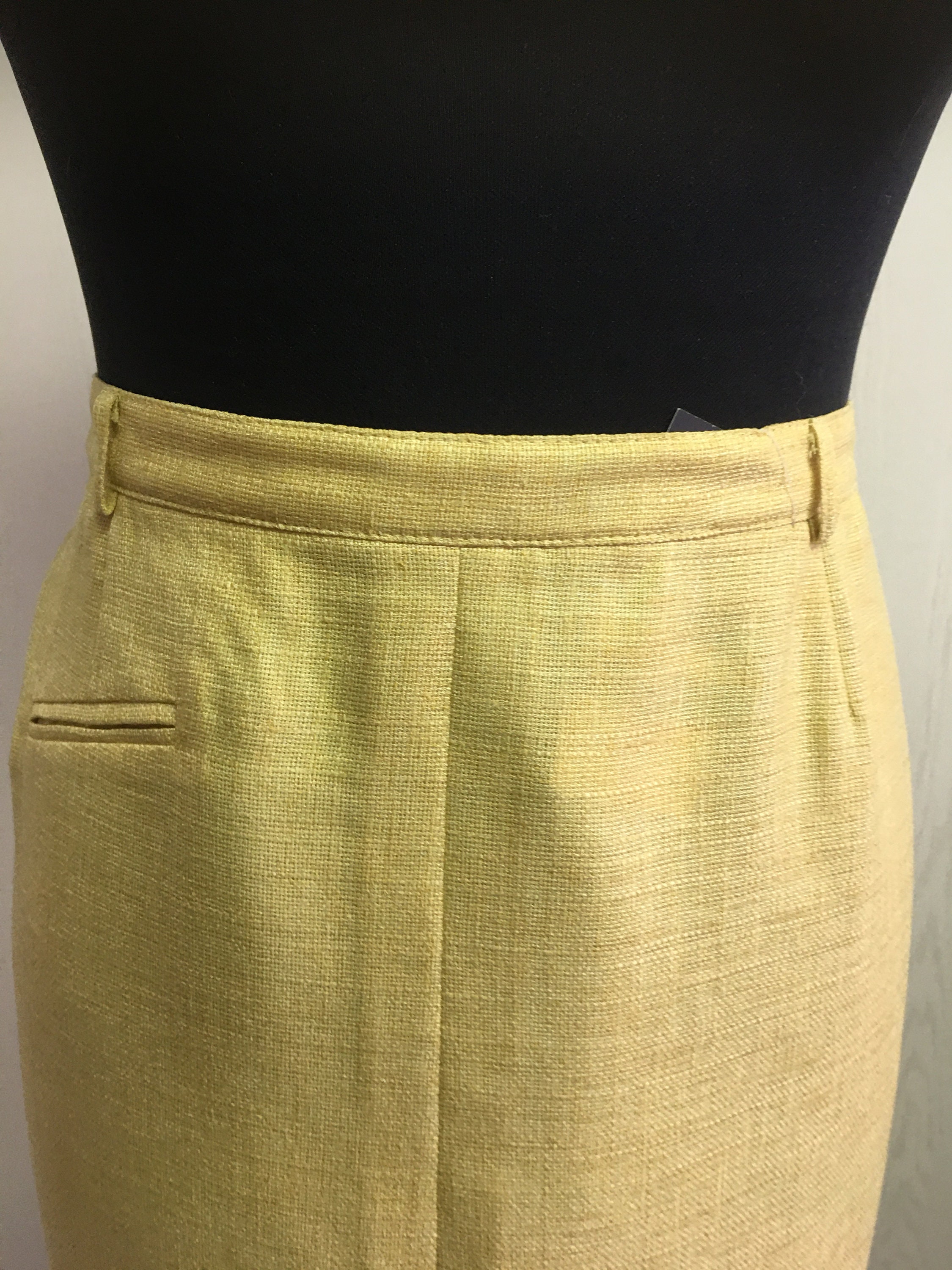 Vintage Skirt 1980's Skirt by Basler Yellow Skirt - Etsy