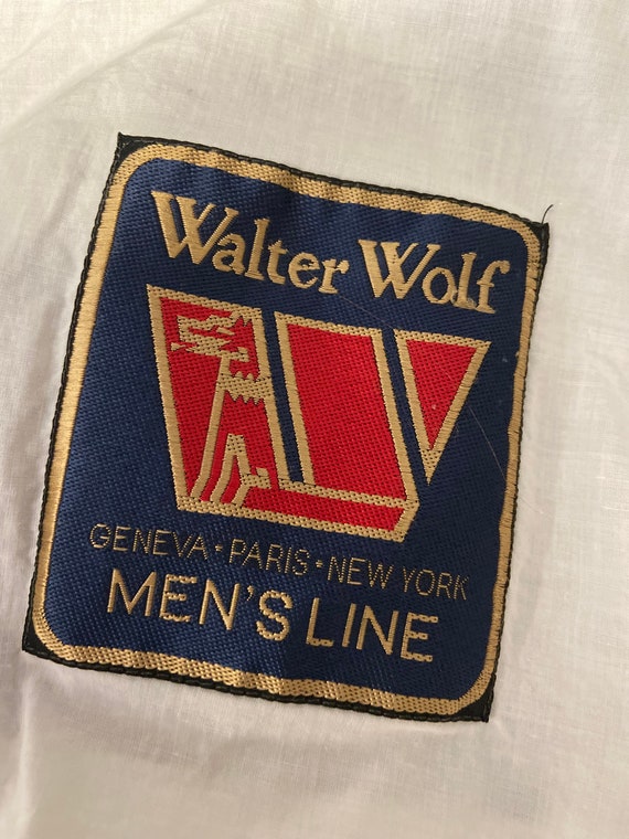 Vintage Walter Wolf Men's Racing Jacket | 80s White a… - Gem