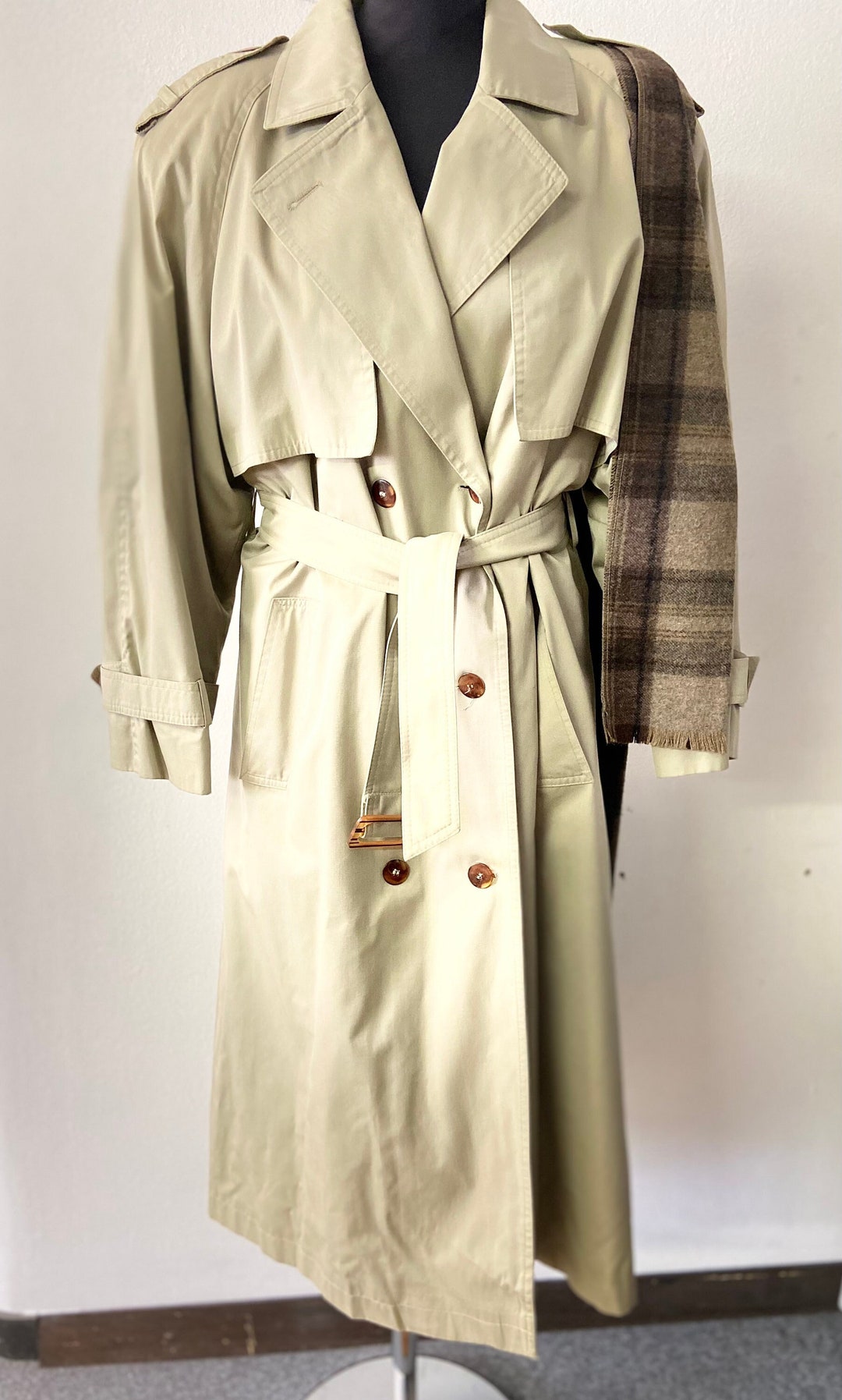 Womens Trench Coat Vintage Trench Coat Double Breasted - Etsy