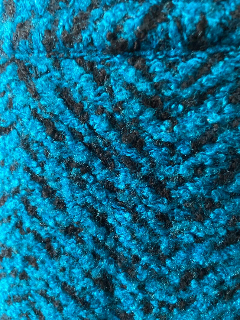 Women's Vintage 1970's Matching Vest and Skirt Blue Boucle Wool Set ...