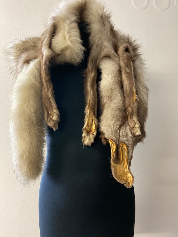Vintage White Fox Stole from the 1950s-1960s | Real F… - Gem