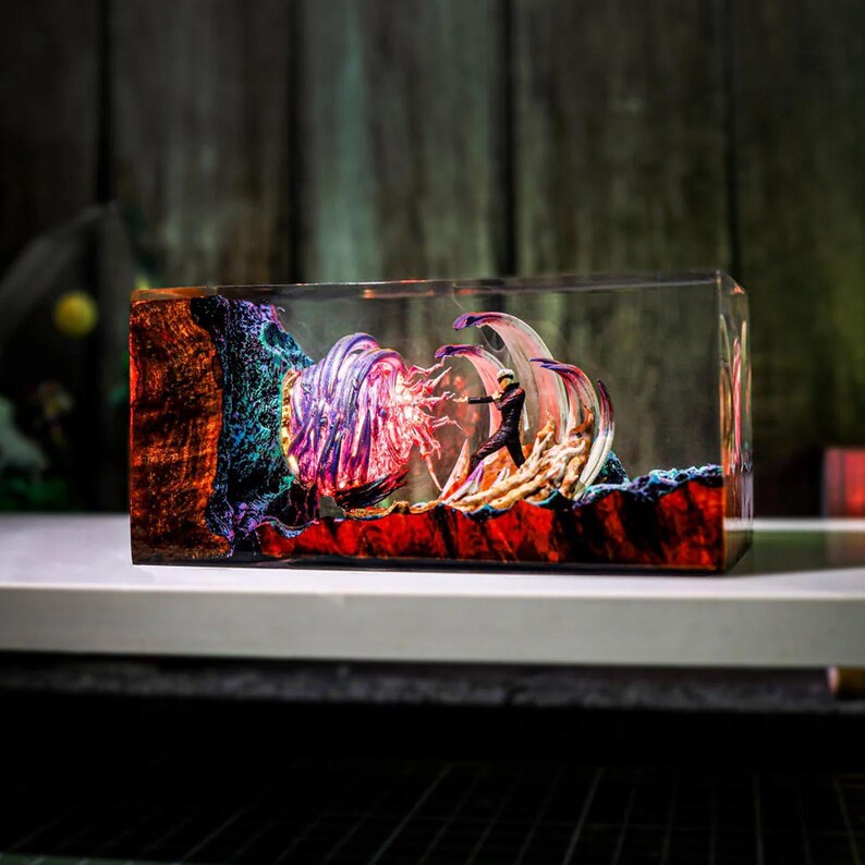 Gojo Satoru Jujutsu Kaisen Epoxy Resin Lamp LED Lightbox Handmade Anime ...