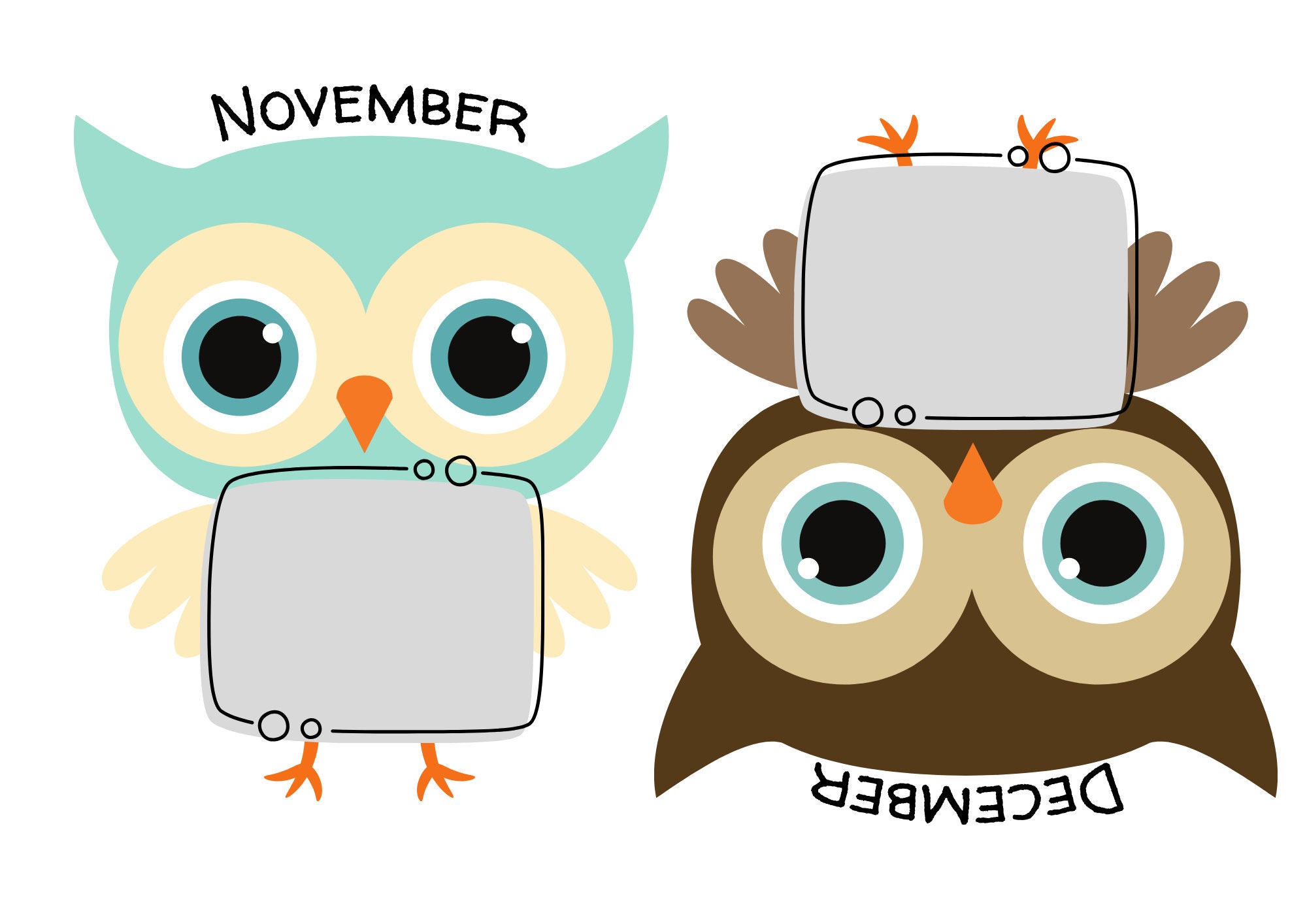 Cute Owl Birthday Display PDF/PPTX - Etsy