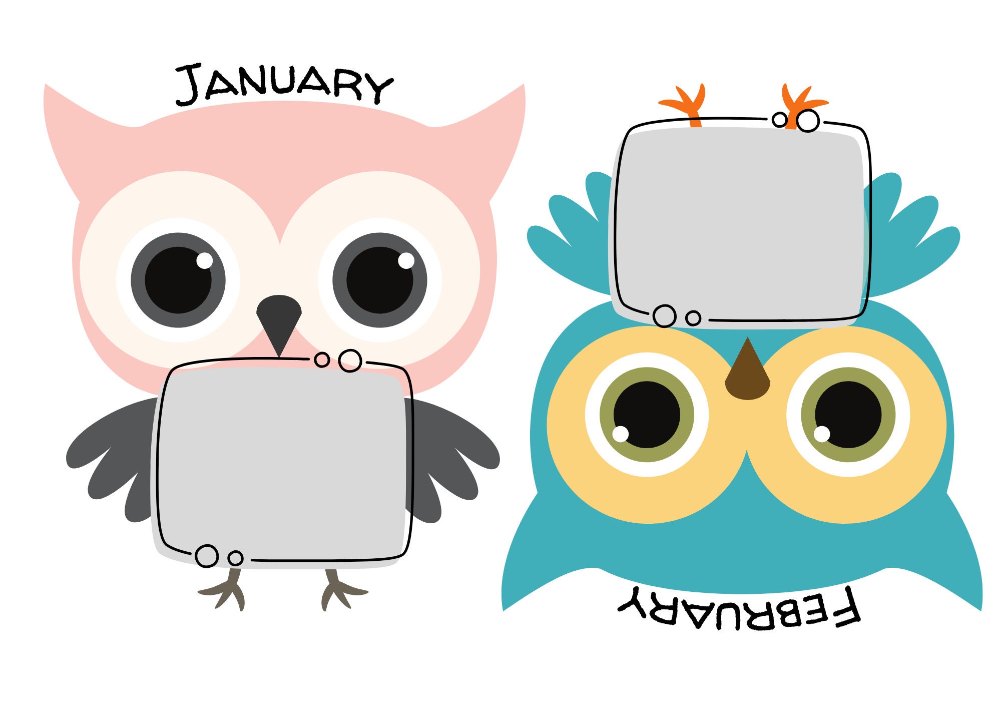 Cute Owl Birthday Display PDF/PPTX - Etsy