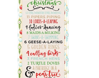 12 Days of Christmas Sign - Etsy