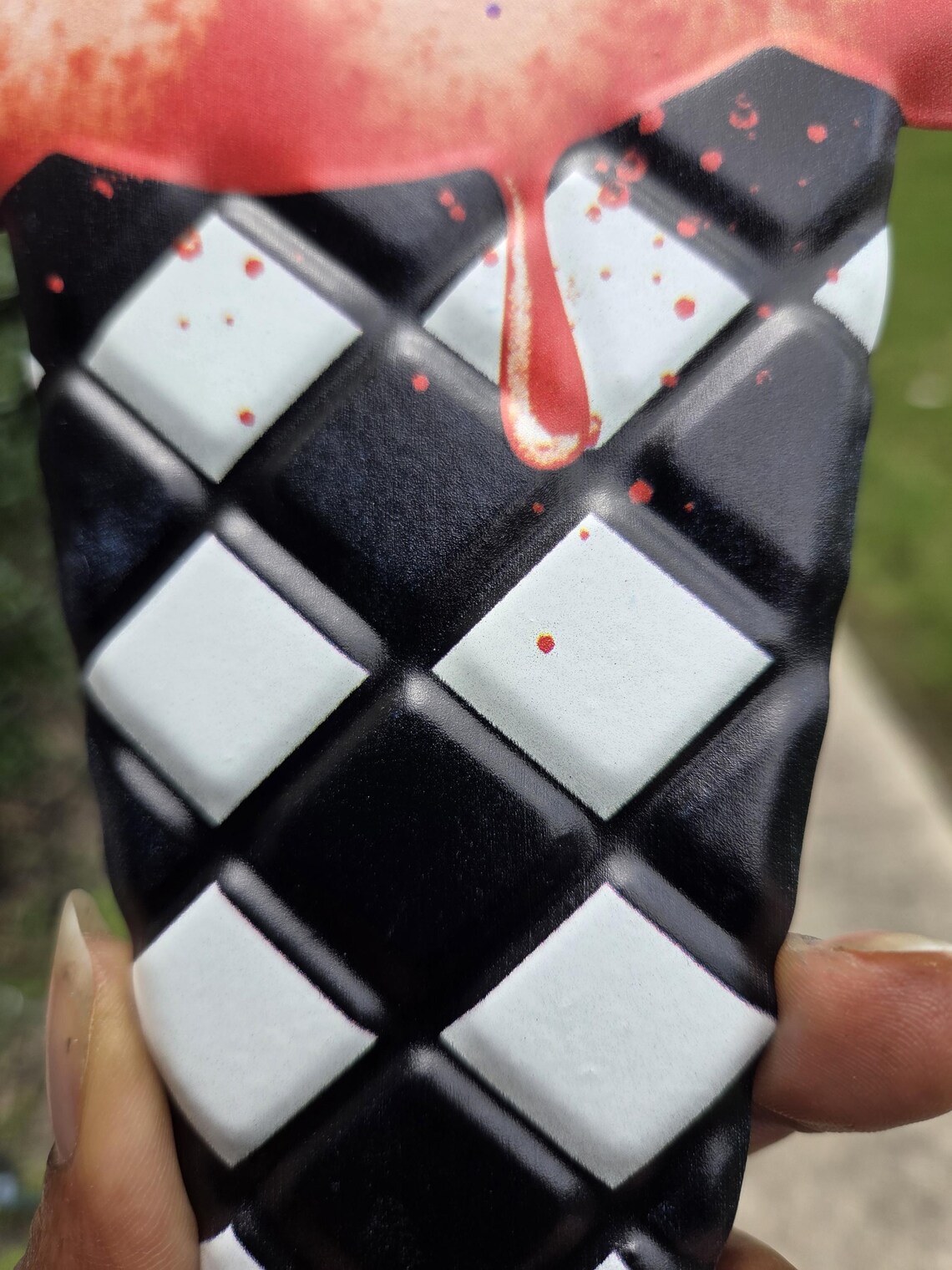 Embossed Metal Halloween Ice Cream Sign – Spooky Ice Cream Cone With ...