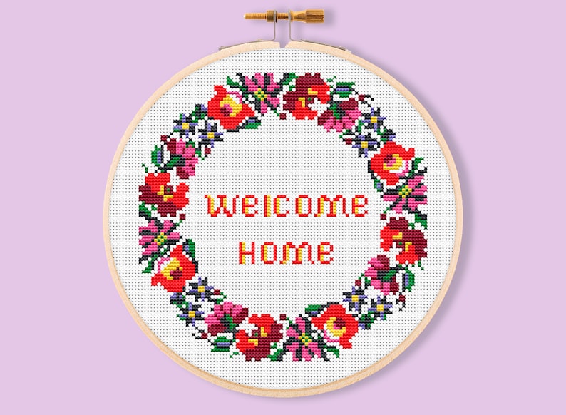 Welcome Home Quote Cross-stitch Pattern. Pattern for Hand Made - Etsy