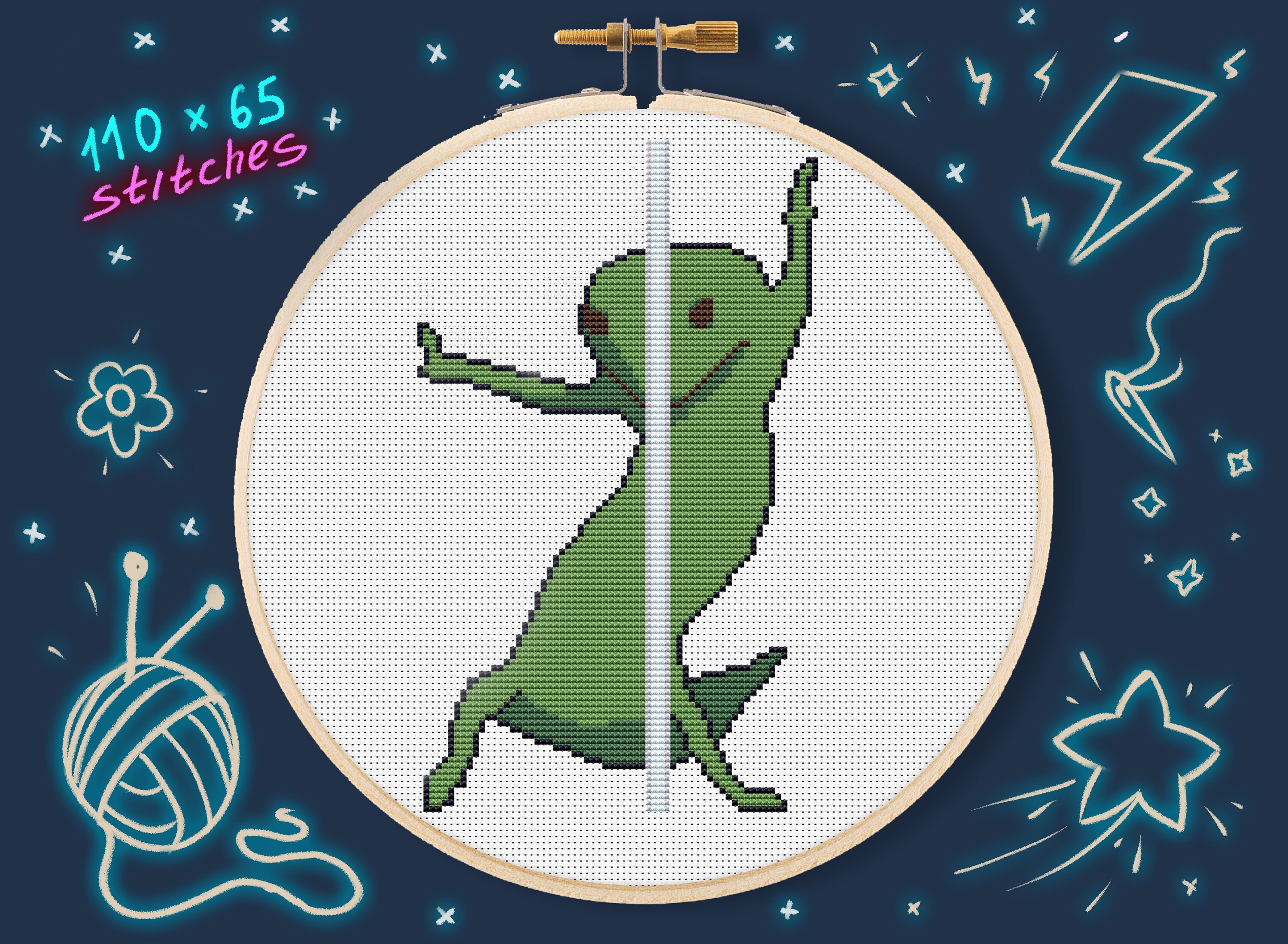 Stripper Lizard, NSFW Cross-stitch Pattern. Meme Funy Design for Hand Made Gift. Cute Cool ...