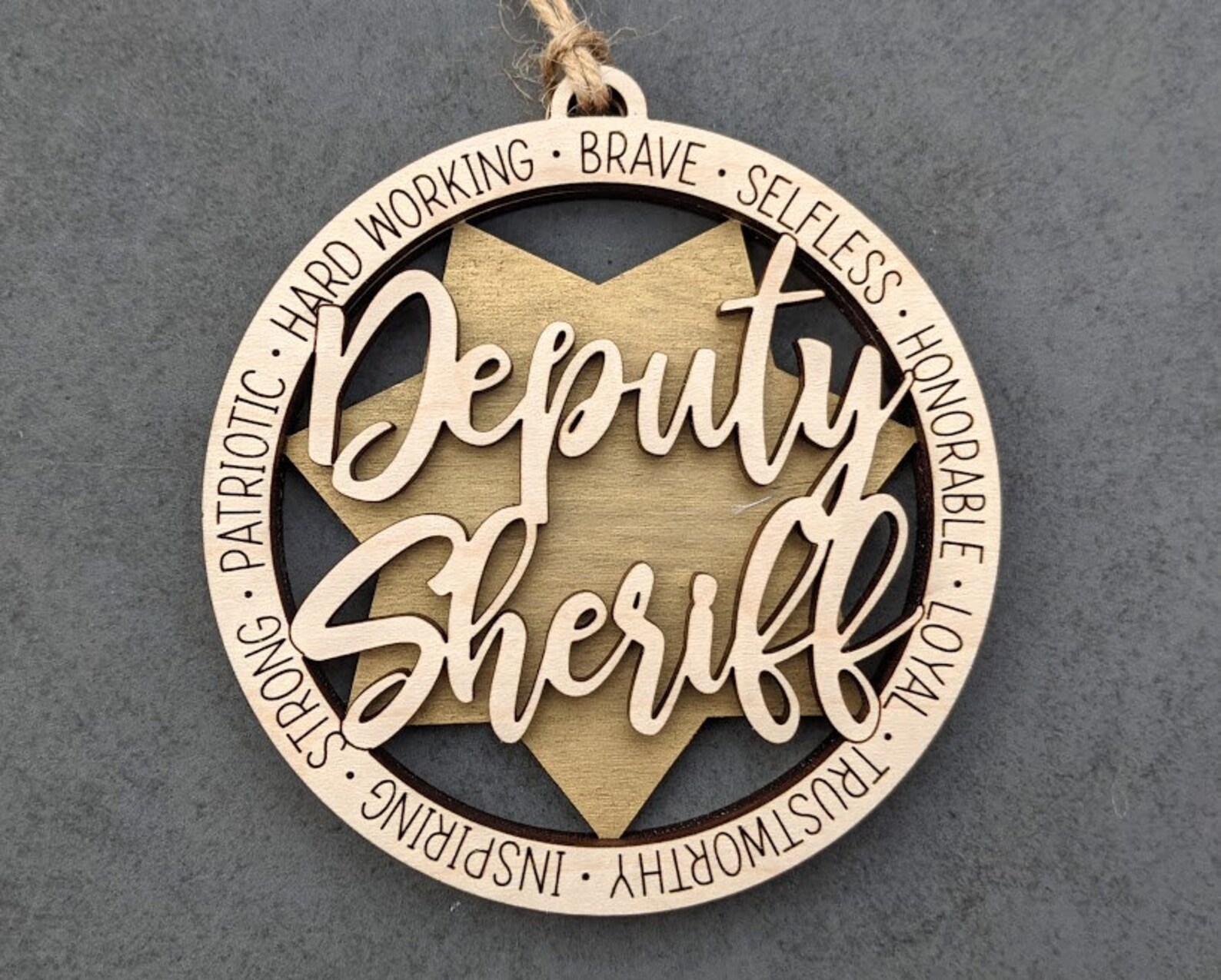 Gift for Deputy Sheriff Sheriff Ornament Double Layered | Etsy