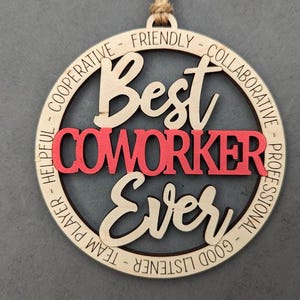 Coworker Appreciation Gift, Best Co-worker Ever Ornament, Christmas ...