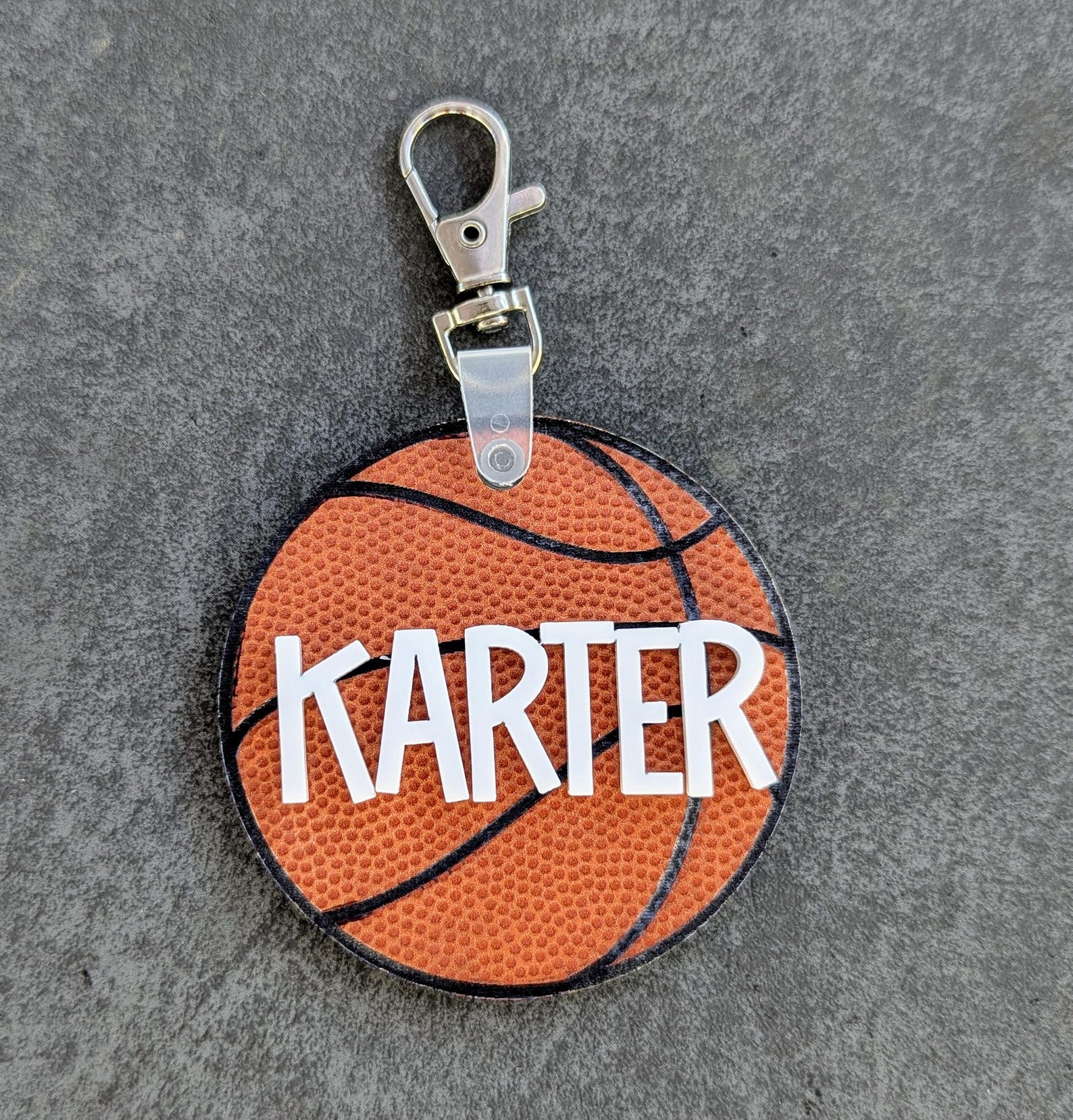 Basketball Bag Tag - Personalized Duffel or Gym Bag Clip on Tag - Gift ...