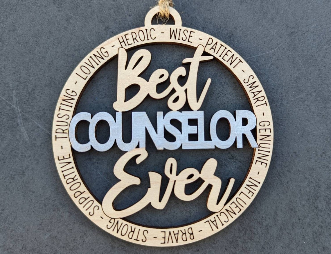 Counselor Appreciation Gift Best Counselor Ever Ornament - Etsy
