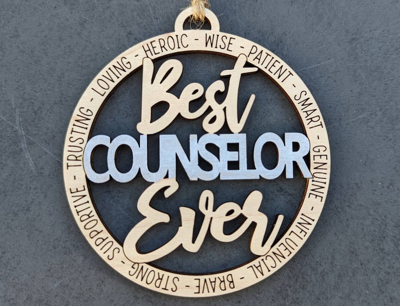 Counselor Appreciation Gift Best Counselor Ever Ornament - Etsy