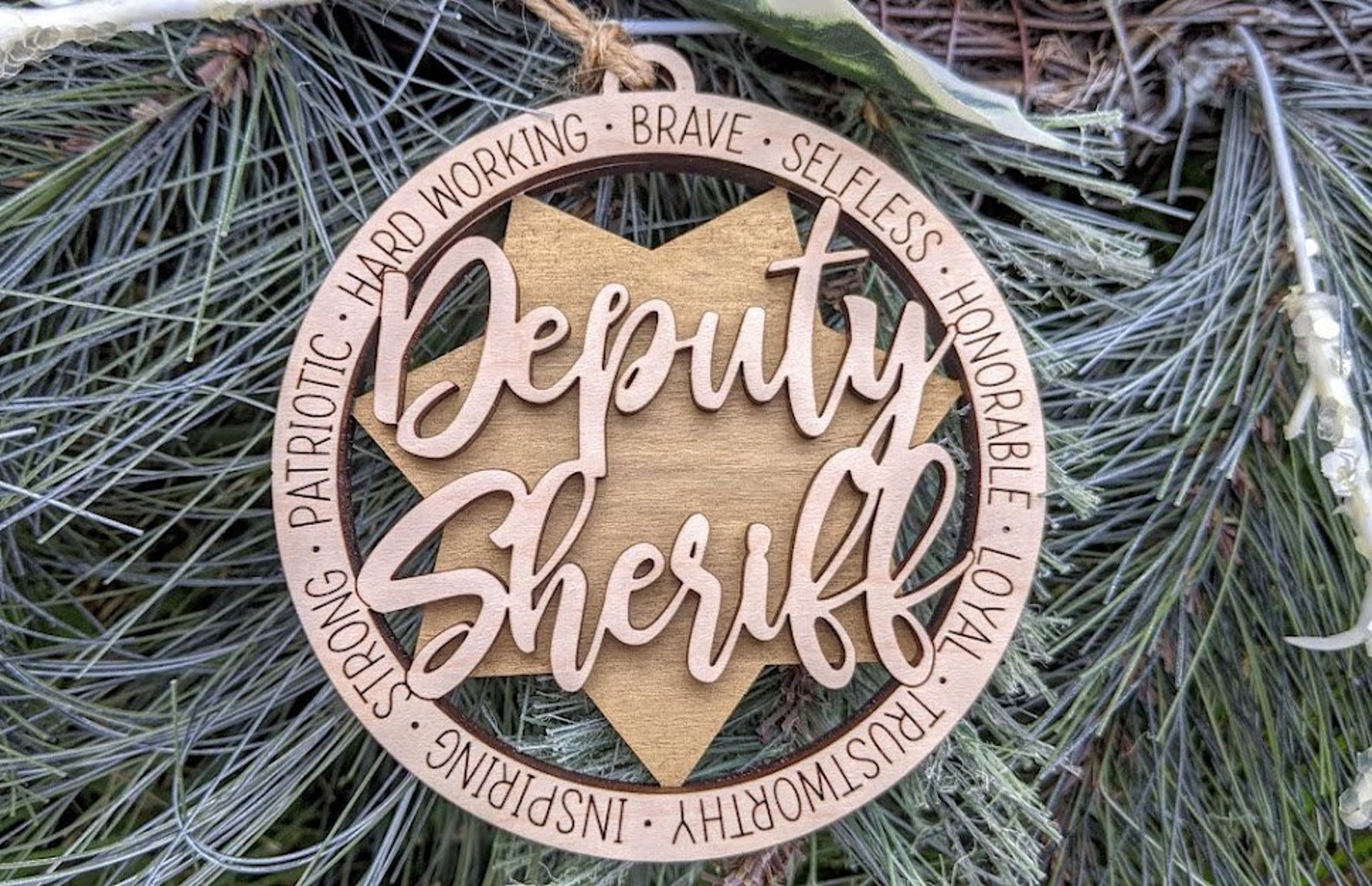 Gift for Deputy Sheriff Sheriff Ornament Double Layered - Etsy