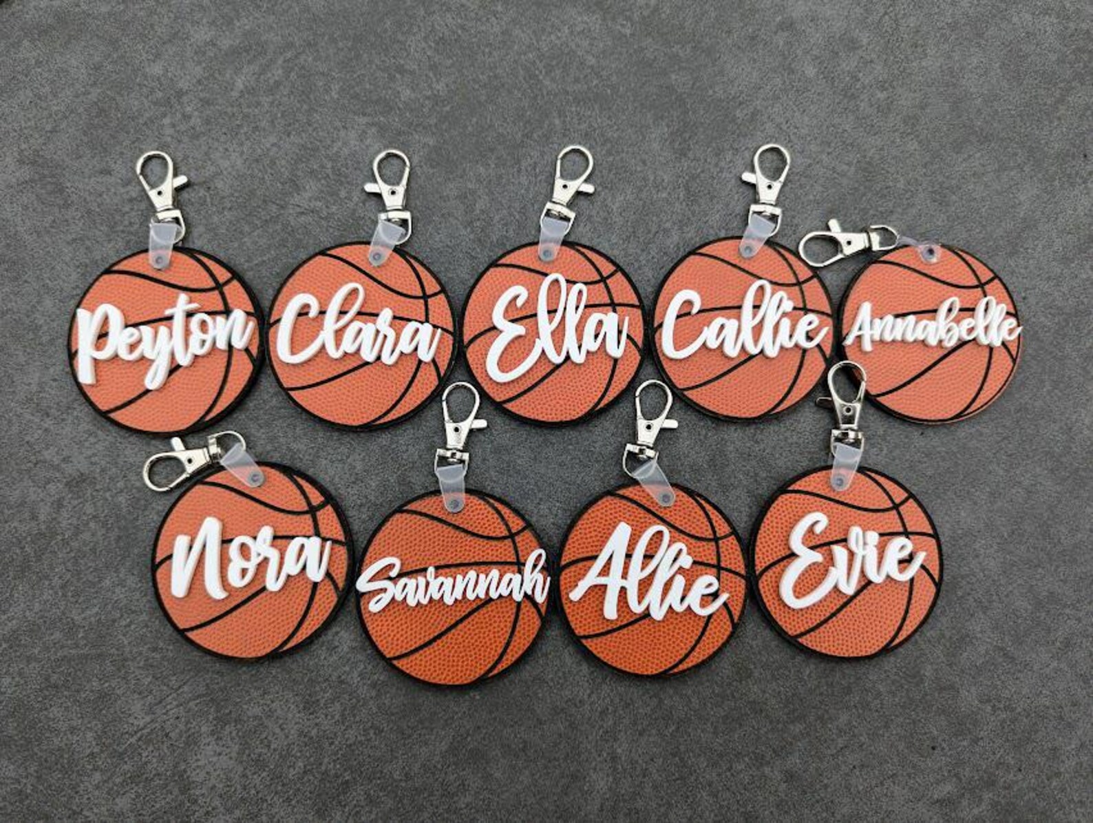 Basketball Bag Tag - Personalized Duffel or Gym Bag Clip on Tag - Gift ...