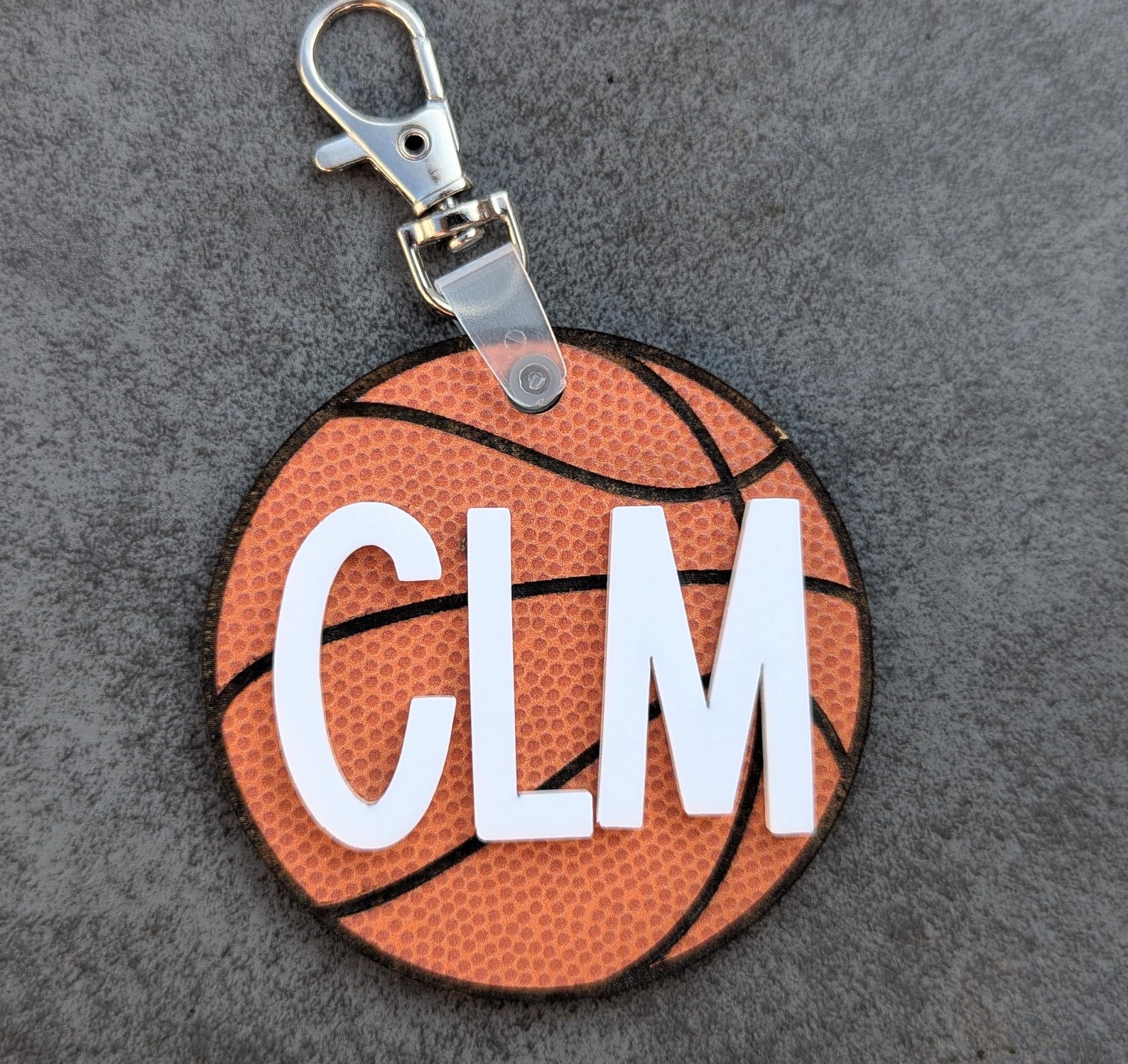Basketball Bag Tag - Personalized Duffel or Gym Bag Clip on Tag - Gift ...