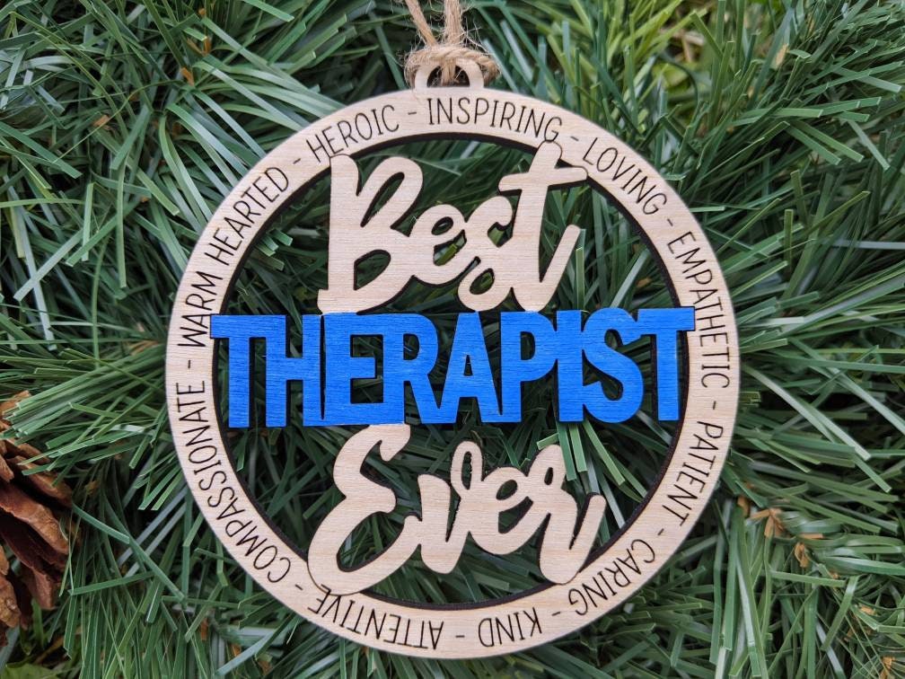 Therapist Appreciation Gift Best Therapist Ever Ornament - Etsy