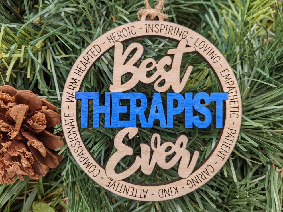 Therapist Appreciation Gift Best Therapist Ever Ornament - Etsy