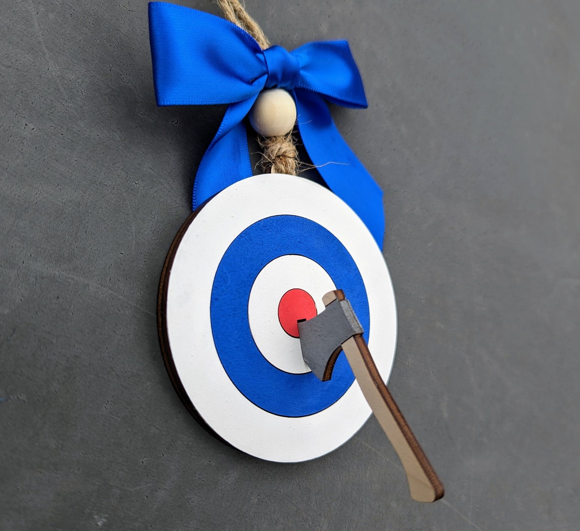 Axe Throwing Gift, Target and Axe Ornament, Axe Thrower Present, Ax ...