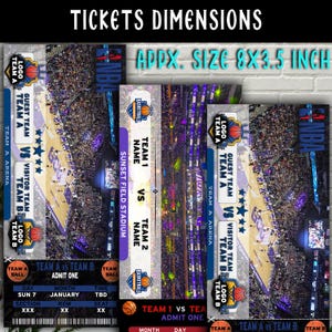 Custom Laminated Basketball Ticket: Surprise Gift Souvenir - Etsy