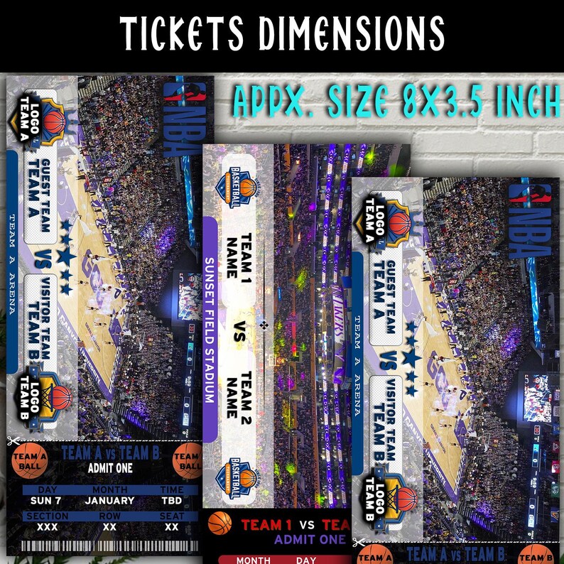 Custom Laminated Basketball Ticket: Surprise Gift Souvenir - Etsy