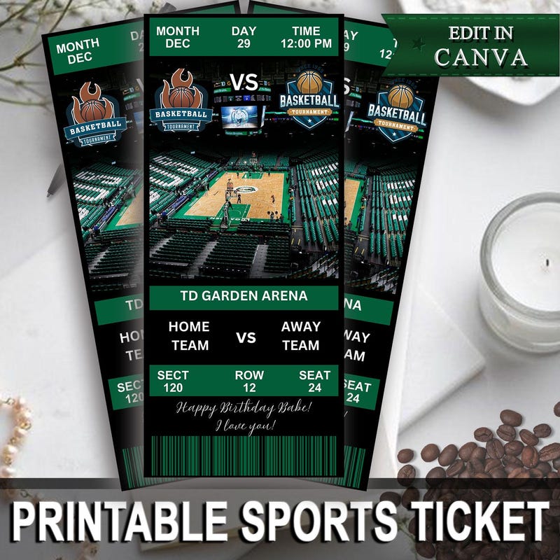 Nba Ticket Print - Etsy