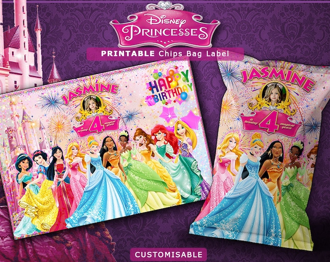 Princess Favor Bags-birthday Favor Bags-disney Princess Party-kids ...