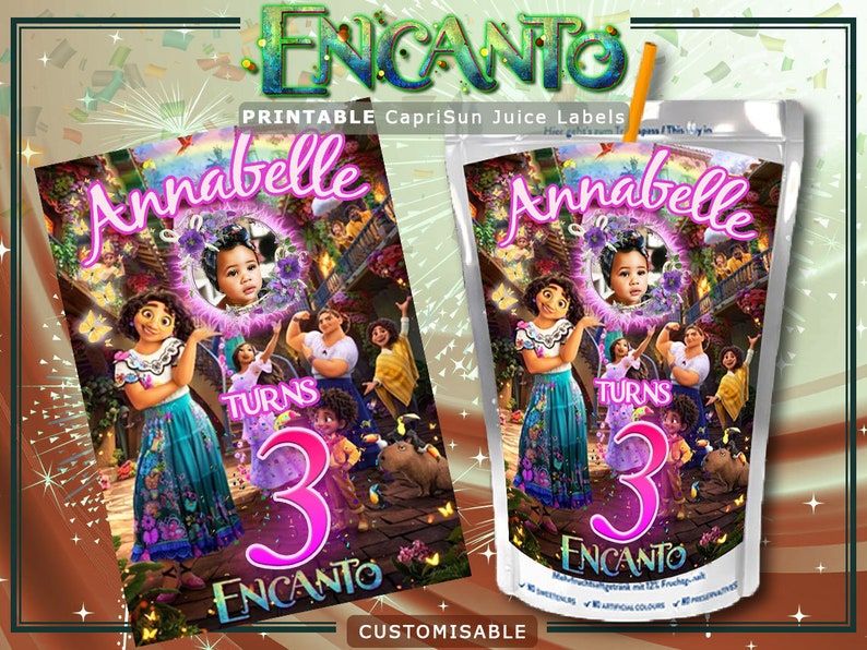Personalized ENCANTO Birthday Capri Sun Labels (digital) - Etsy