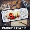 Printable Lisbon Surprise Trip Reveal Tickets, Printable Surprise ...