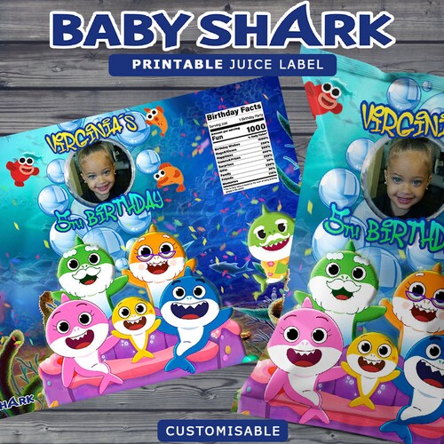 Printable Baby Shark Party Bundle Personalized Baby Shark - Etsy Canada