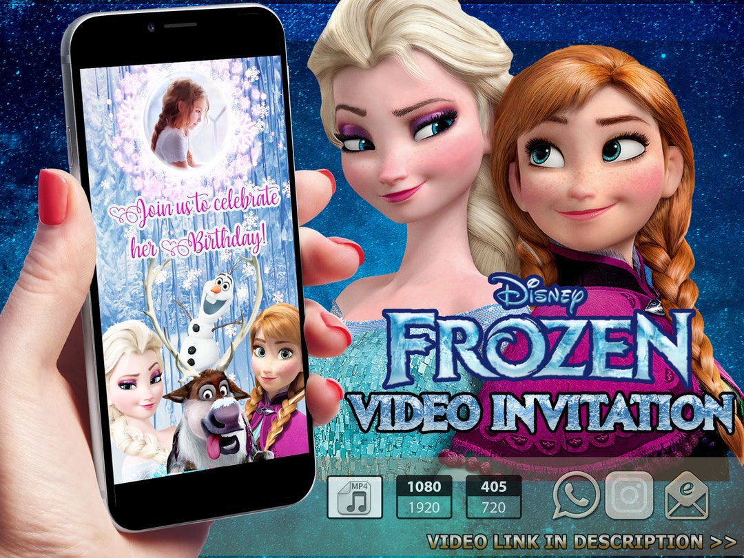 Personalized Frozen Birthday Video Invitation: Elsa & Anna (digital) - Etsy