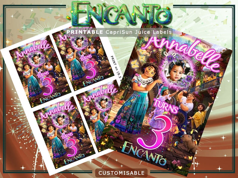 Personalized ENCANTO Birthday Capri Sun Labels (digital) - Etsy