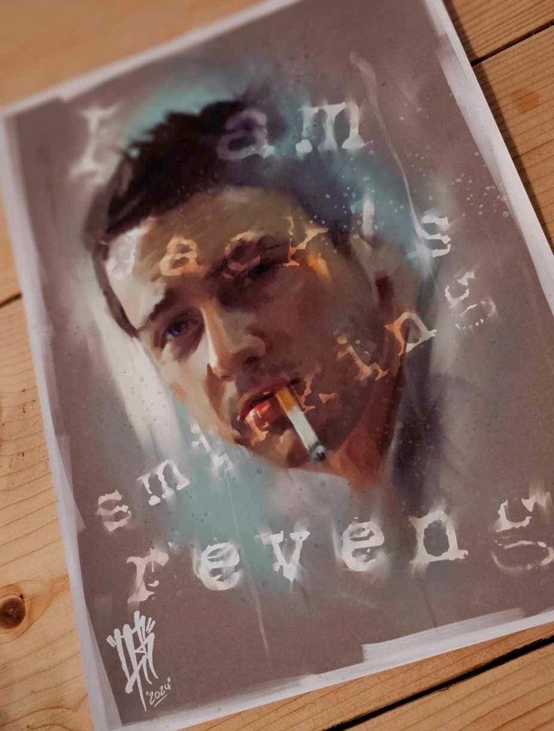 A4 Fight Club Edward Norton Art Print - "i Am Jack's Smirking Revenge ...