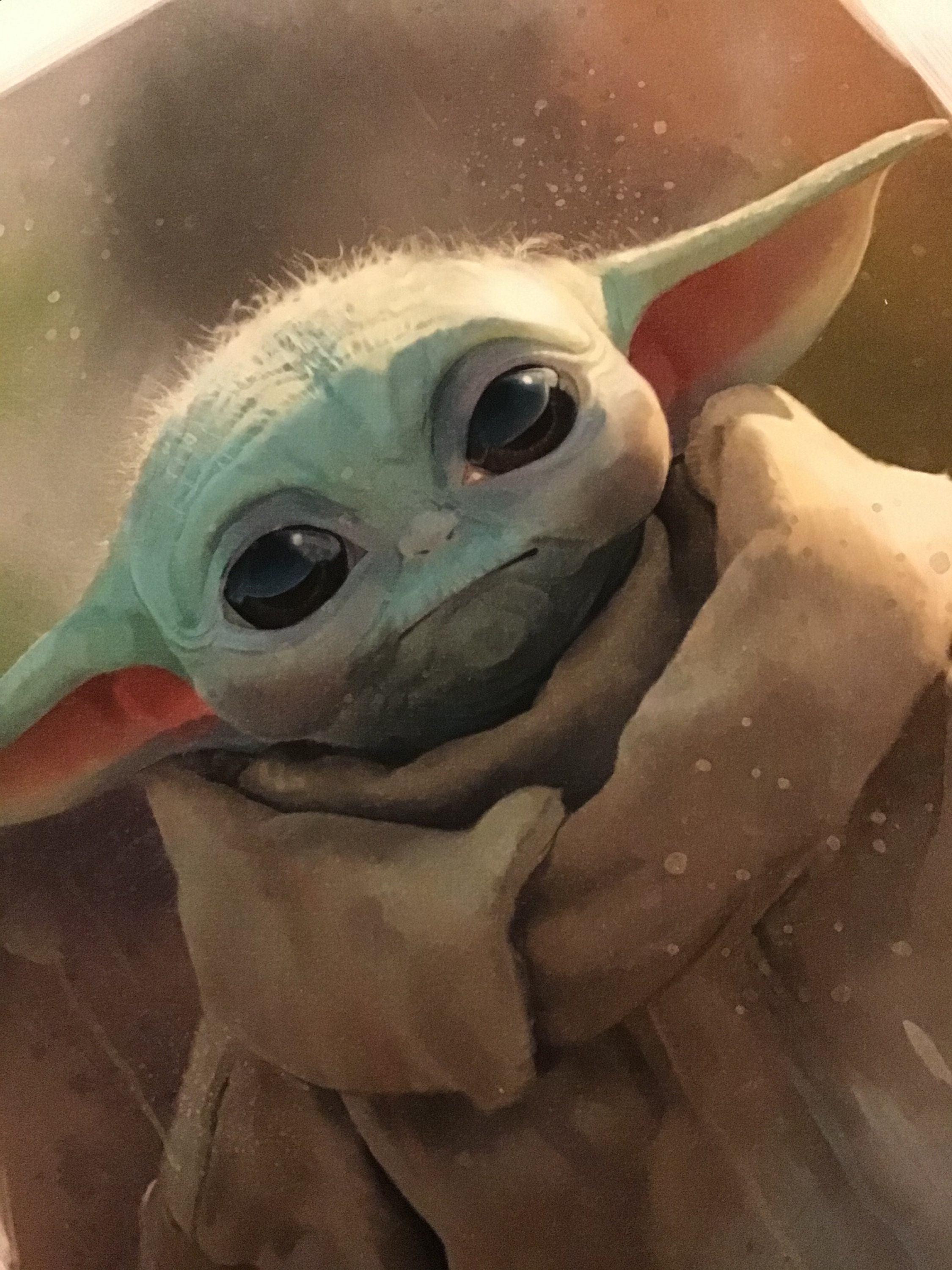 A4 the Child Aka Baby Yoda grogu Fine Art Print Star Wars Gift Art Yoda ...
