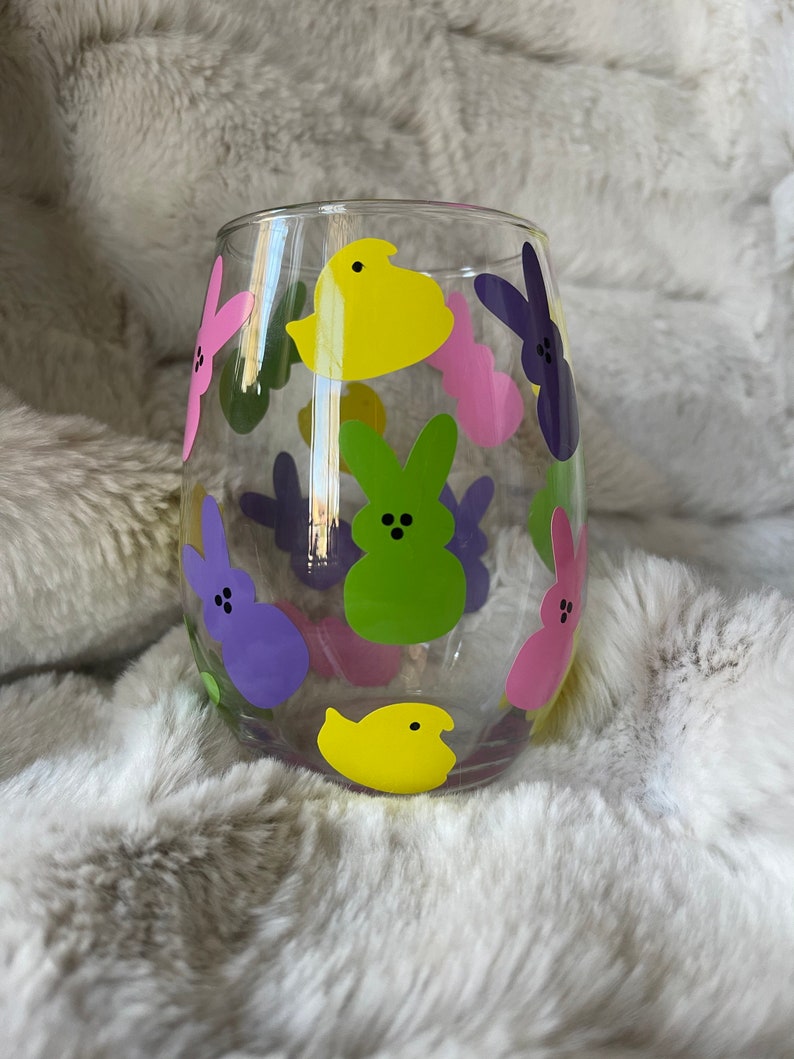 Easter Themed Wine Glass - Etsy