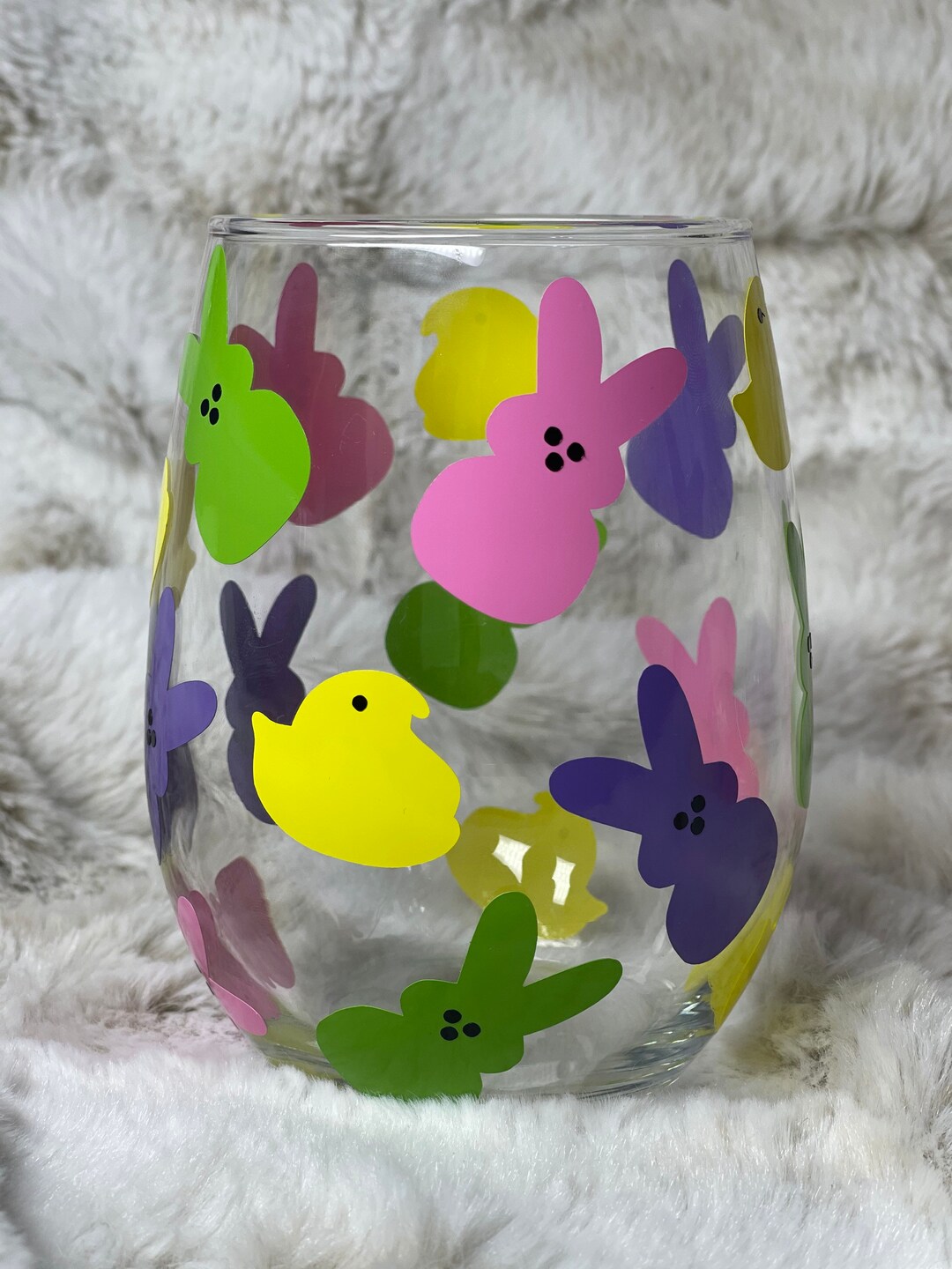 Easter Themed Wine Glass - Etsy