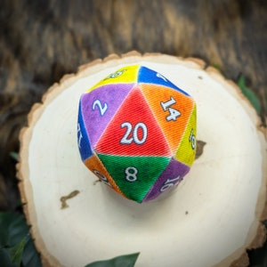 Epic Items D20 Squeaker Toy, Icosahedron Dice, Fetch Toy, Handmade Dog ...