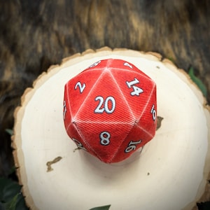 Epic Items D20 Squeaker Toy, Icosahedron Dice, Fetch Toy, Handmade Dog ...