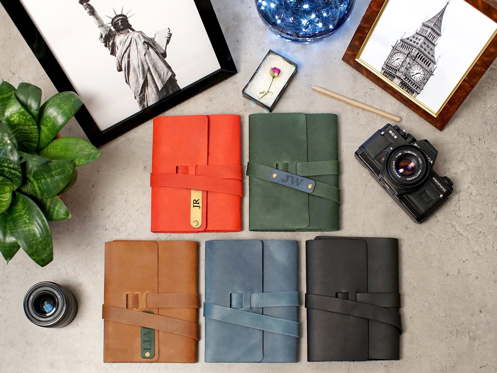 Travelers Notebook Custom Leather Journal With | Etsy