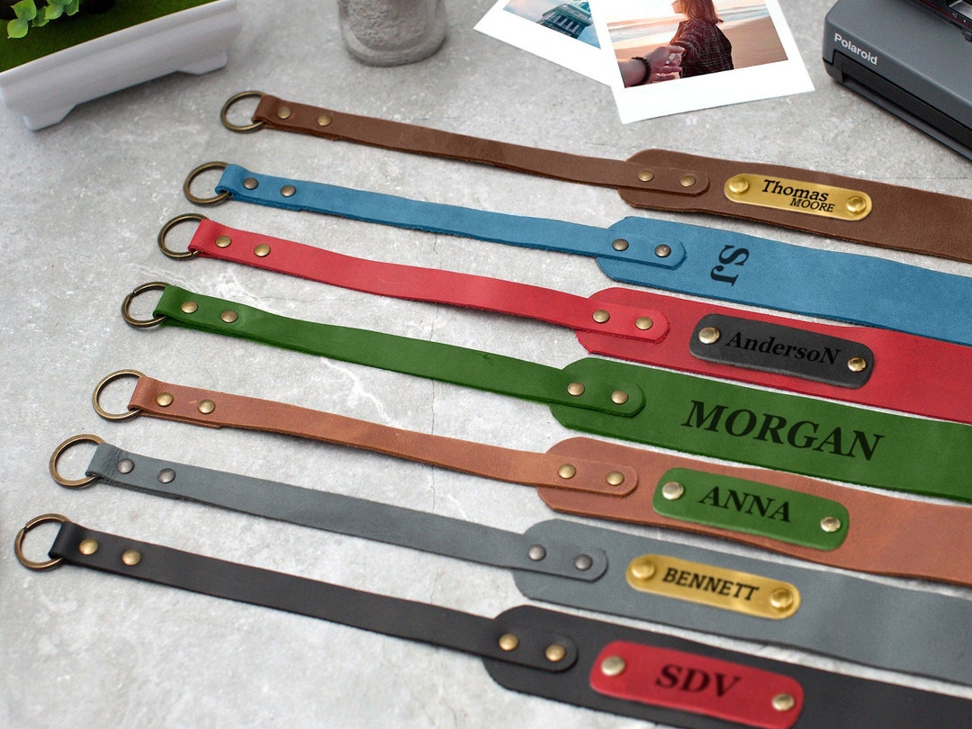 Leather Camera Strap With Name or Initials, Personalized Straps for ...
