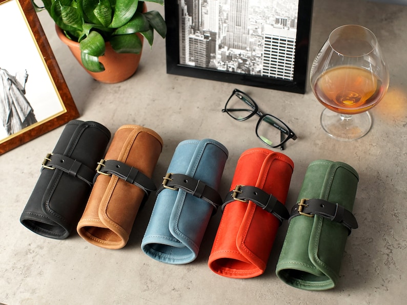 Leather Watch Roll Personalized Watch Roll Customized - Etsy