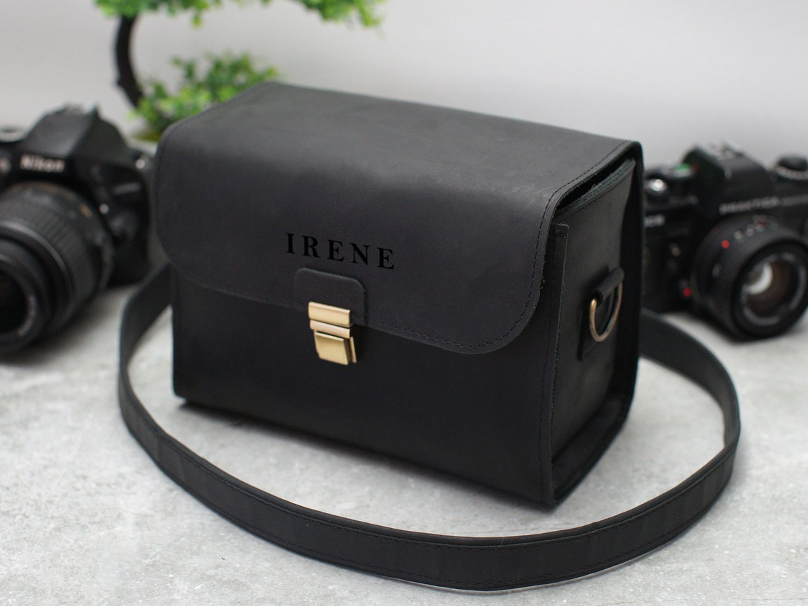 Custom Camera Bag, Engraved Genuine Leather Crossbody Camera Bag ...